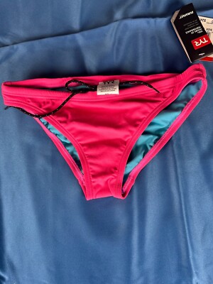 New TYR Pink Solid Bikini Bottom Size Small 4/6 Swimming | eBay
