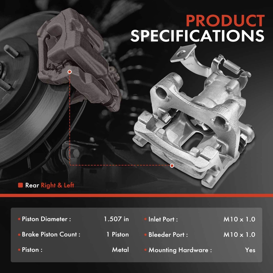 2Pcs Rear Left & Right Side Brake Caliper w/ Bracket for Scion xB 2008 ...