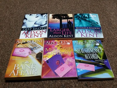 Lot of 6 books by ALISON KENT TRADE SIZE SERIES: SMITHSON GROUP – SG-5 ...