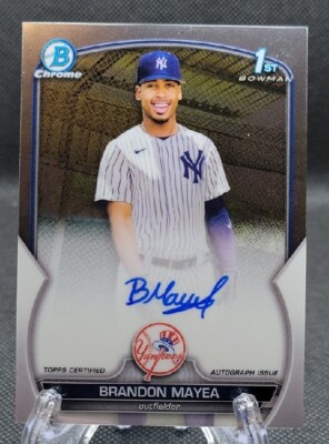 2023 Bowman Chrome Brandon Mayea 1st Auto Yankees CPA-BMA Autograph | eBay