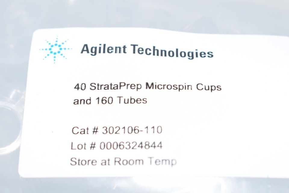 NEW Agilent 302106-110 40 StrataPrep Microspin Cups and 160 Tubes | eBay