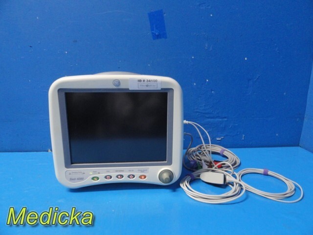 GE Dash 4000 Patient Monitor (CO,NBP,ECG,TEMP,Masimo SPO2) W/ NEW Leads ...