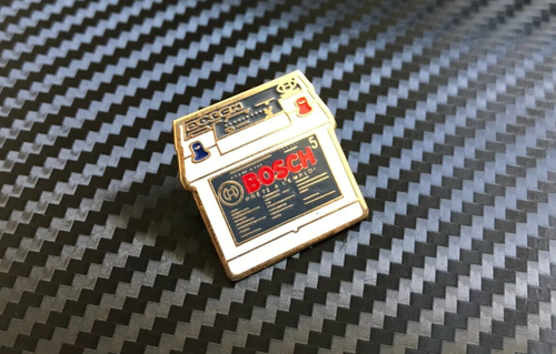 RARE Genuine Vintage Bosch Battery Pin Badge Petrol Gasoline Prete A ...