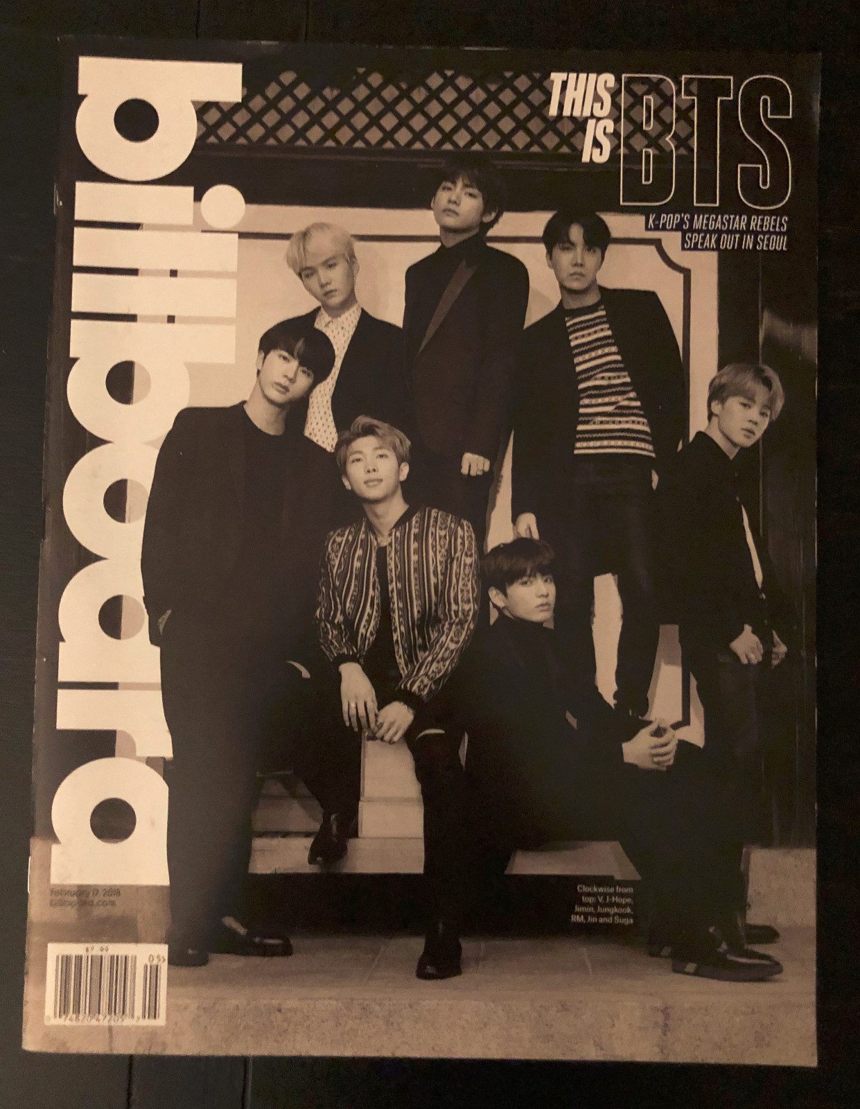 Billboard Magazine Mag BTS Jin Suga J-Hope RM Jimin V Jungkook No ...