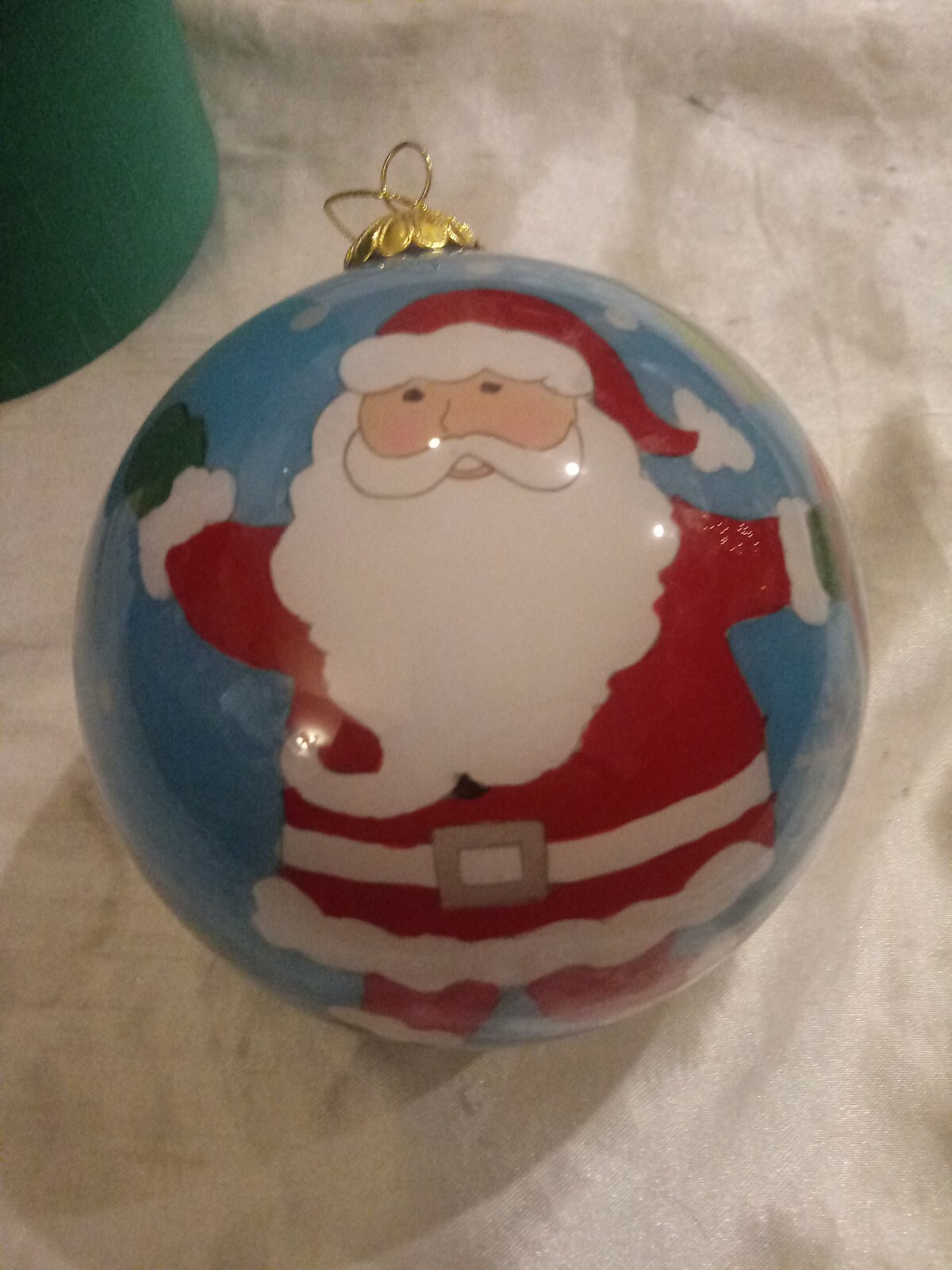 2007 PIER 1 IMPORTS LI BIEN SANTA CHRISTMAS ORNAMENT GLASS BOXED 4" | eBay