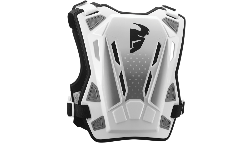Thor MX Guardian Adult Chest Protector Roost Guard WHITE BLK MX ATV XL ...