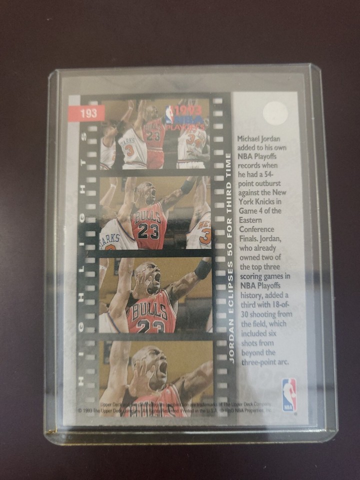Michael Jordan SCORES 54 POINTS - #193 (MJ074) SP | eBay