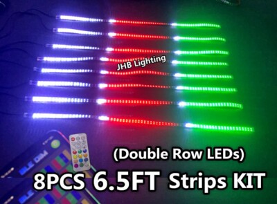 8PCS 6.5FT DOUBLE ROW Chasing Flow LED IP68 PolarisSlingshot Truck ...