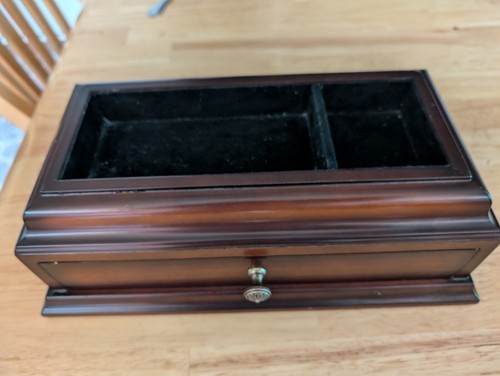 Bombay Co. Wood Valet Jewelry Box Dresser Desk Organizer Caddy with ...