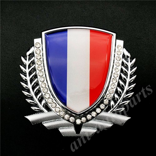 3D Metal Chrome France French Flag Car Trunk Rear Emblem Badge Decal ...