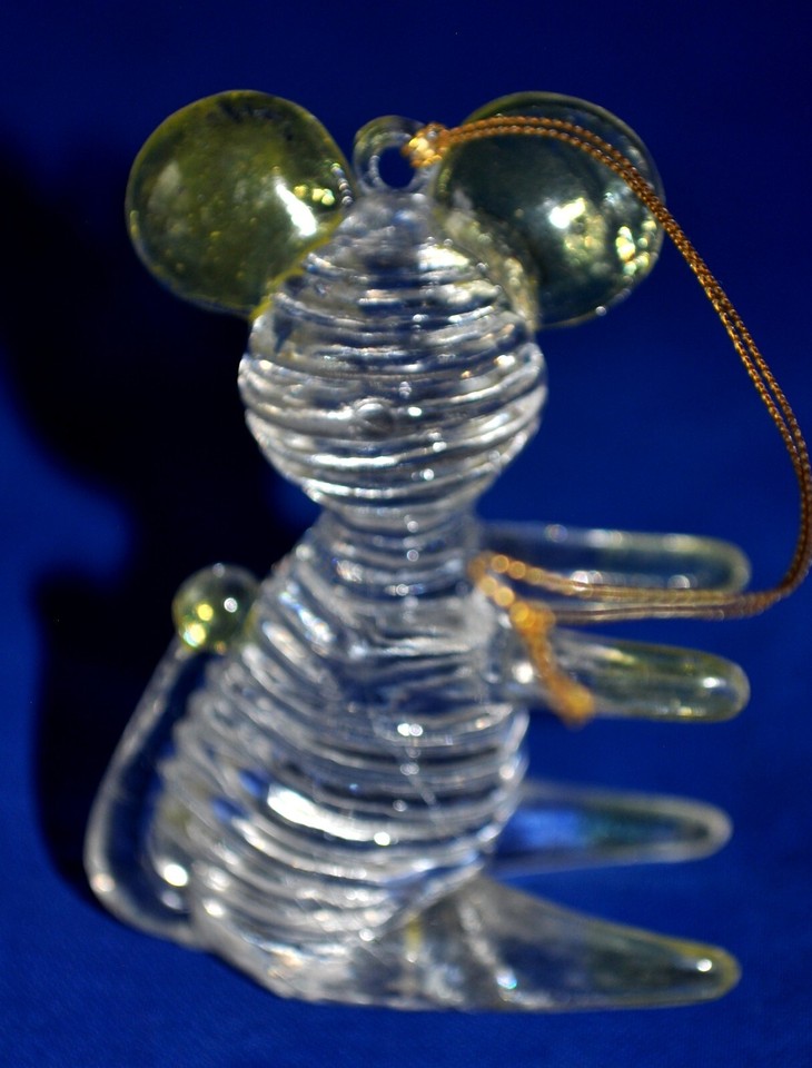 VTG 1976 LUCITE XMAS ORNAMENT MOUSE - ONLY - CRYSTALITE PET 3 in | eBay