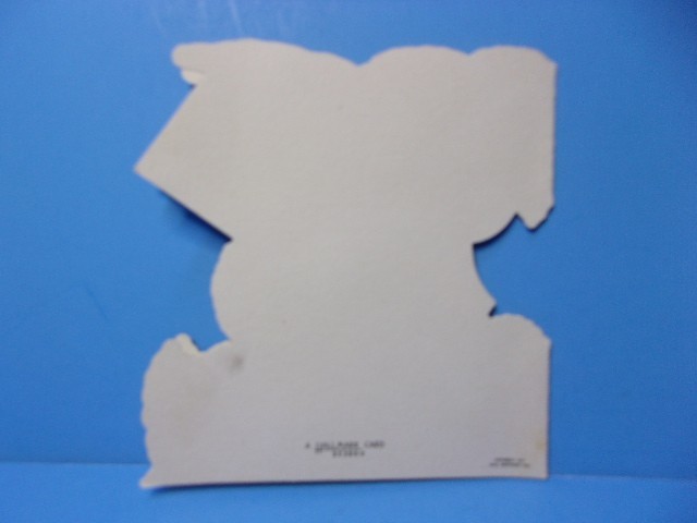 Vintage Greeting Card An Easter Hello Bunny Chick Flowers Die Cut 1950s ...