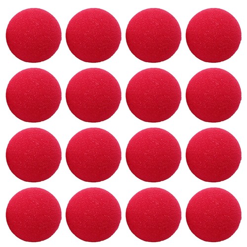 3 Count Clown Nose Sponge Ball Miss Work Red Clowns Balls Party ...