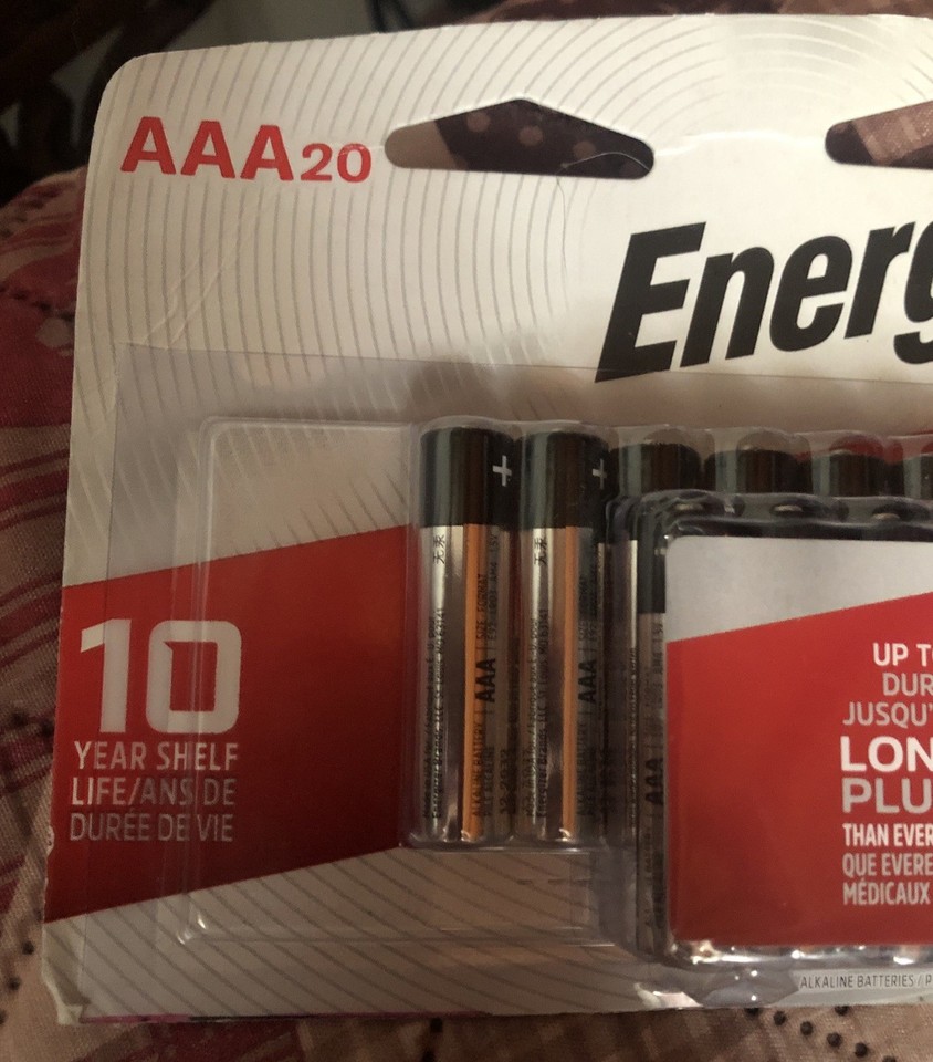20 Batteries Energizer Max AAA Batteries Alkaline Battery Exp 12-2032 ...