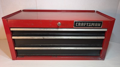 CRAFTSMAN 3 DRAWER INTERMEDIATE CHEST MIDDLE TOOL BOX W/ KEY 26.5" X 12 ...