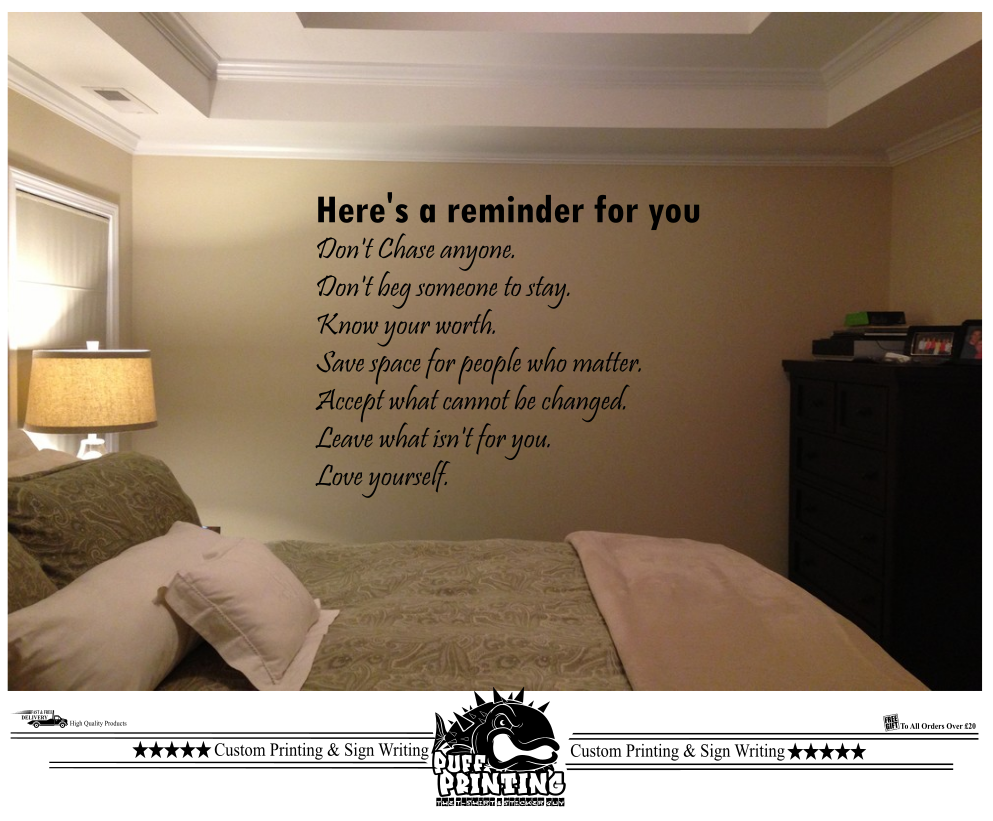 Quote Mural Words Art Vinyl Wall Stickers Decals Home Kitchen Room ...