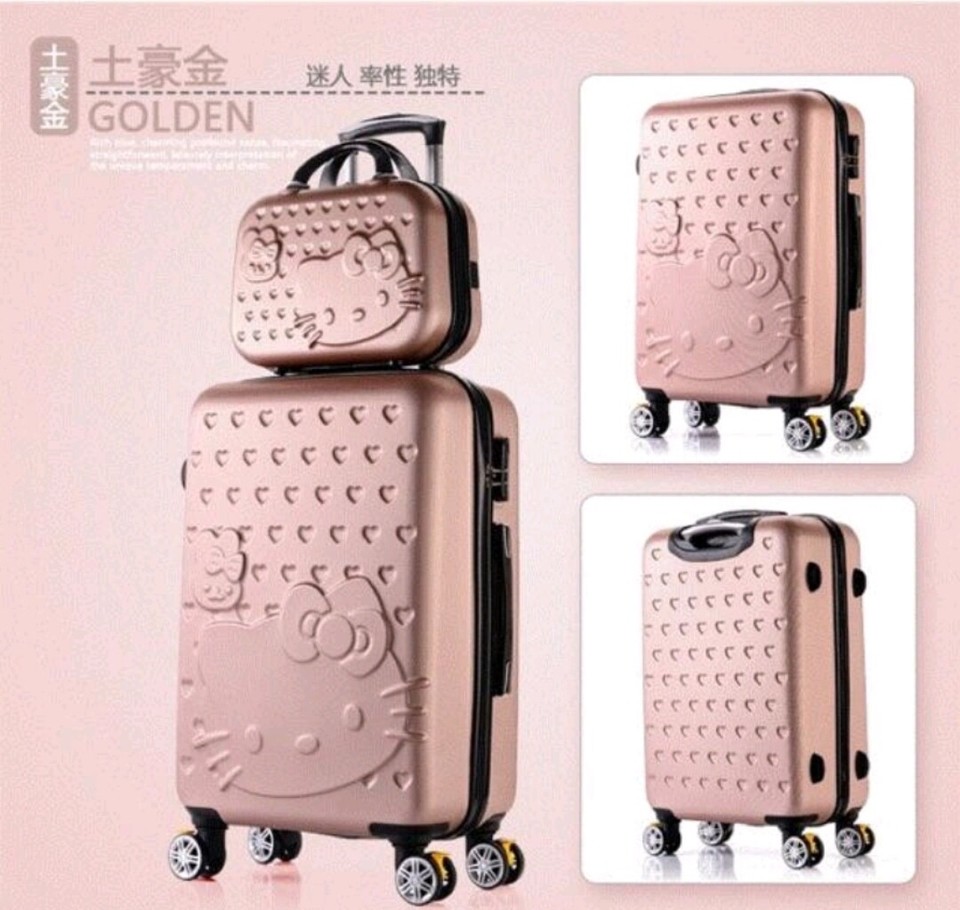 Set of Hello Kitty Trolley Suitcase Luggage carry on (U.S. Seller) | eBay
