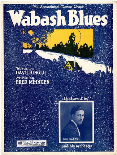 Wabash Blues. Roy Bargy photo, 1921 Antique Blues Sheet Music | eBay