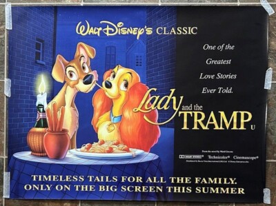 LADY AND THE TRAMP - R97 - Original 40x30 British Quad Movie Poster ...