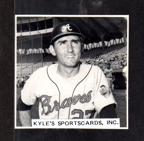 1966 Billy Cowan ATLANTA BRAVES UNSIGNED 3 x 3 ORIGINAL B&W SNAPSHOT ...