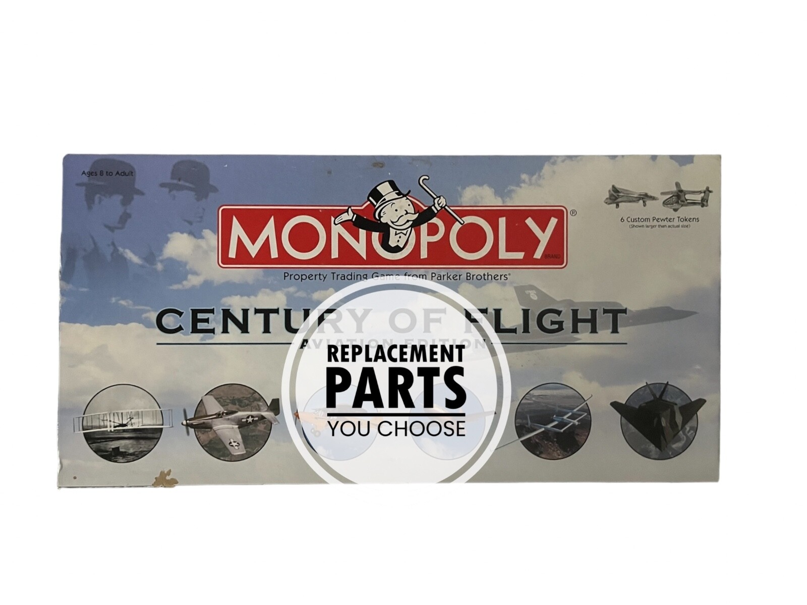 Vintage Monopoly Century of Flight Aviation Edition REPLACEMENT PARTS ...