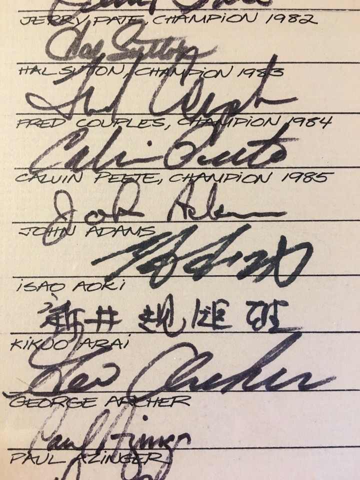 GOLF Autographs TPC 1984, 1985, 1986, 1987 PGA Tour One Of A Kind ...