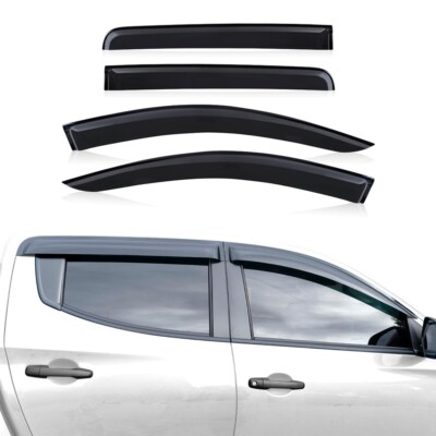 4PC Stick On Wind Deflectors Rain Guard for Fiat Fullback 2016-2022 ...
