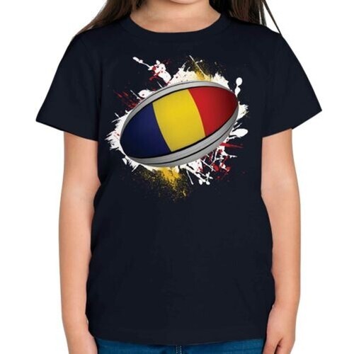 ROMANIA RUGBY BALL SPLATTER KIDS T-SHIRT TEE TOP GIFT WORLD CUP SPORT ...