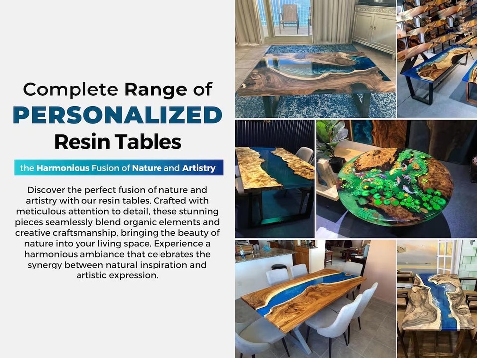 Epoxy Dining Table, Round Table Custom made Home Décor, Round Epoxy ...