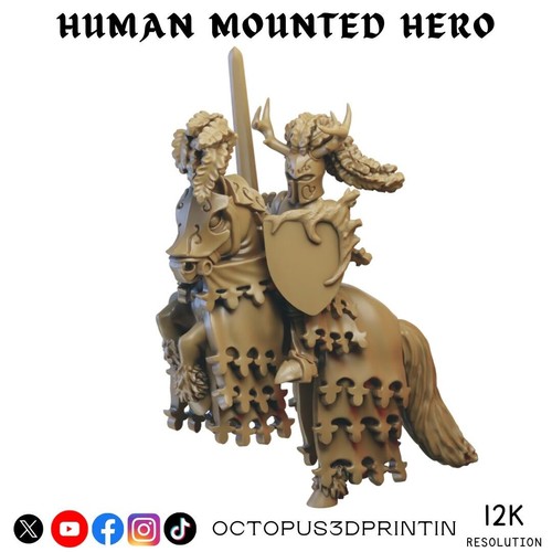 Human Mounted Hero : 3D Printed: 32MM (Scaleable) | eBay