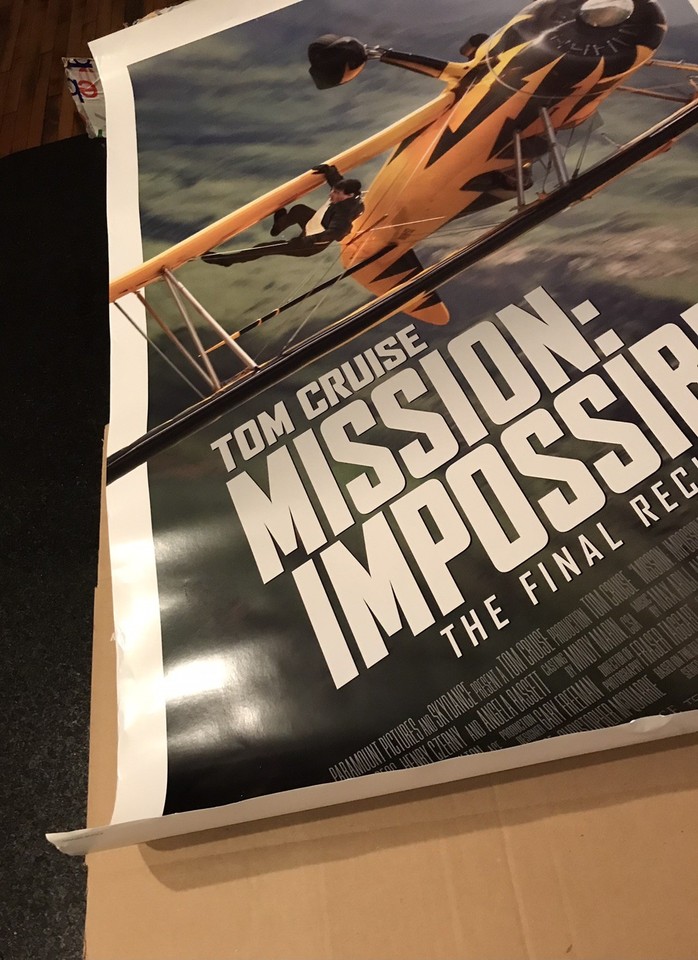 Mission: Impossible The Final Reckoning 27x40 movie poster & 5x25 mylar ...