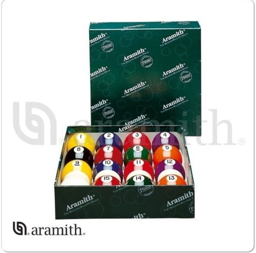 ARAMITH PREMIER POOL BALL SET 2 1/4" REG SIZE BRAND NEW IN BOX....MAKE ...