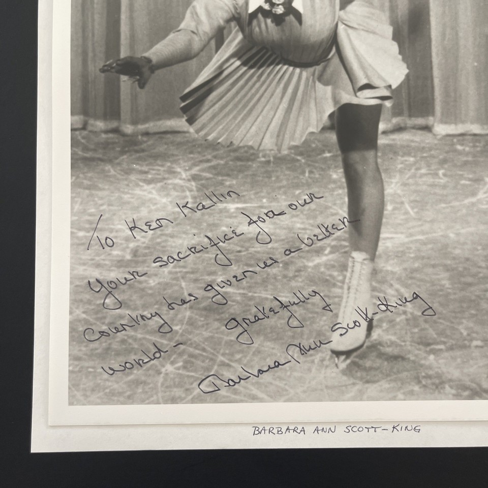BARBARA ANN SCOTT-KING Olympian Ice Skater: Hand Signed Photo 8 X 10 ...