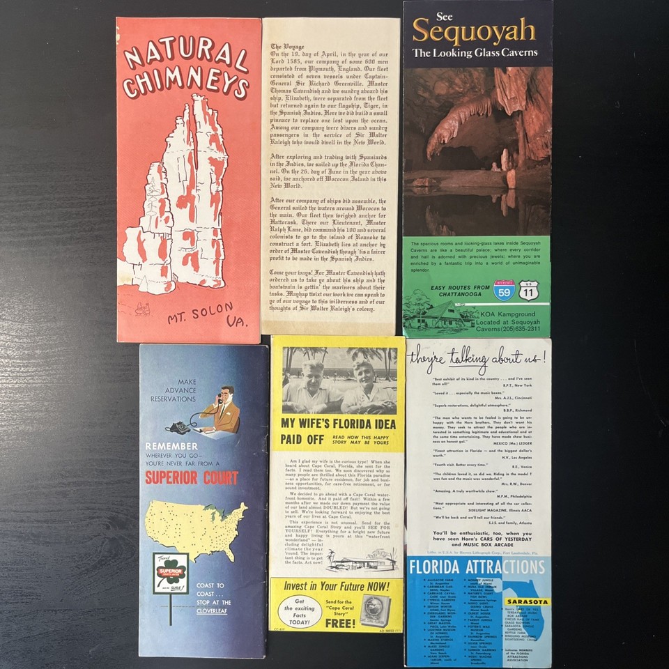 Lot of Vintage Travel Programs and Brochures (13) Southeast USA | eBay