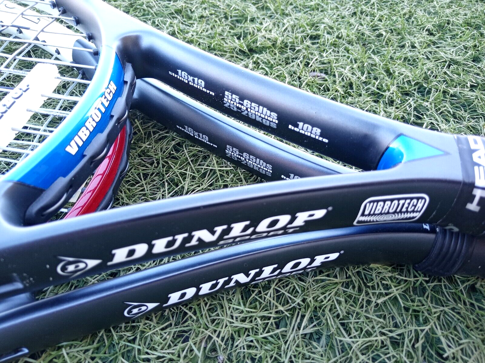 2x Tennis Racquets, Dunlop i-zone 5 & Impact Comp TI, New Grips | eBay