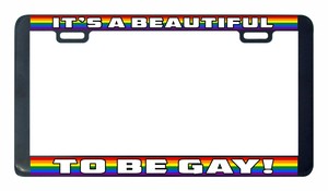 It's a Beautiful day to be gay Gay Lesbian pride LGBTQ license plate ...