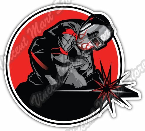 Welder Weld Welding Helmet Fabrication Car Bumper Vinyl Sticker Decal 4 ...