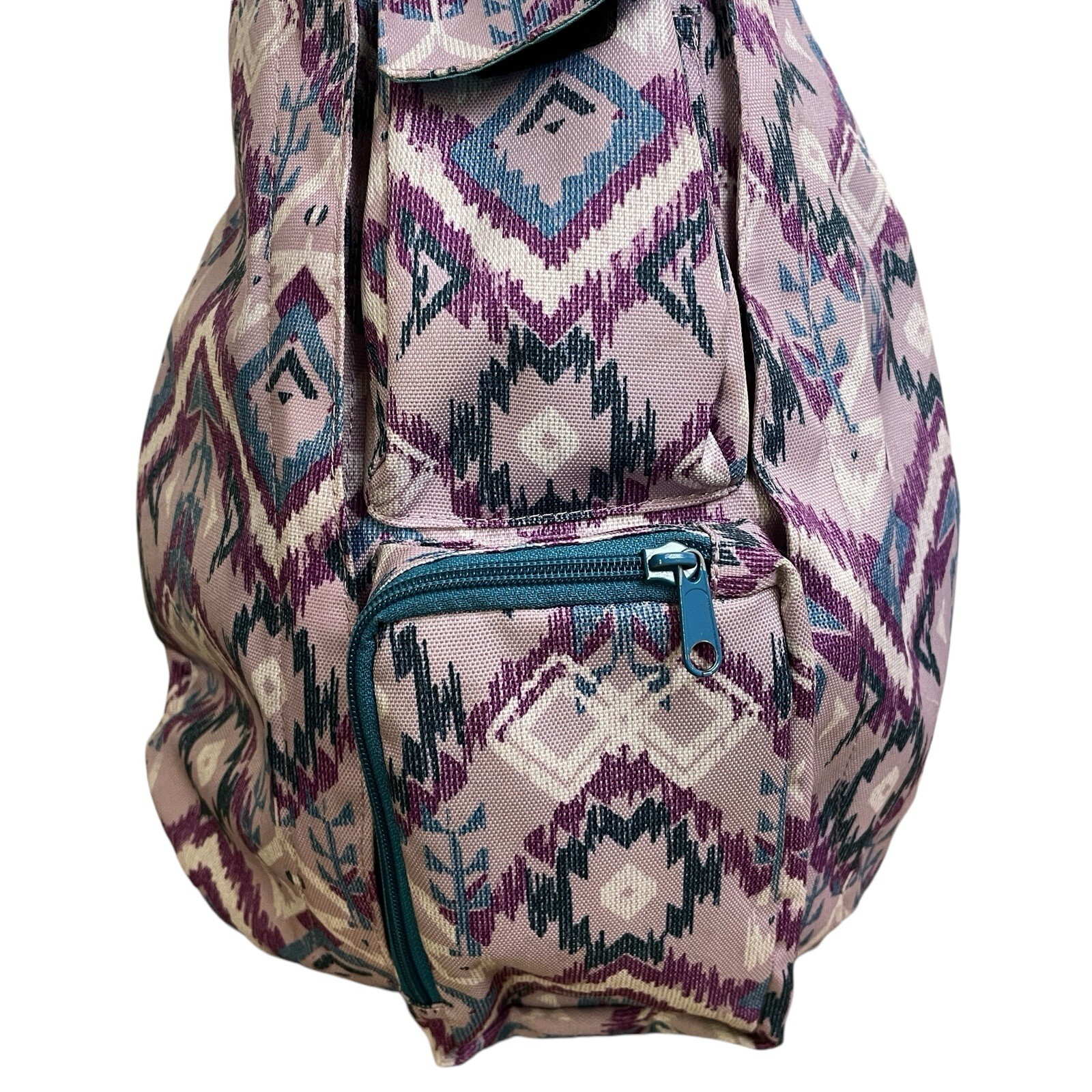 KAVU Sling Rope Bag Purple Canvas Zip Pockets Daypack Travel Backpack ...