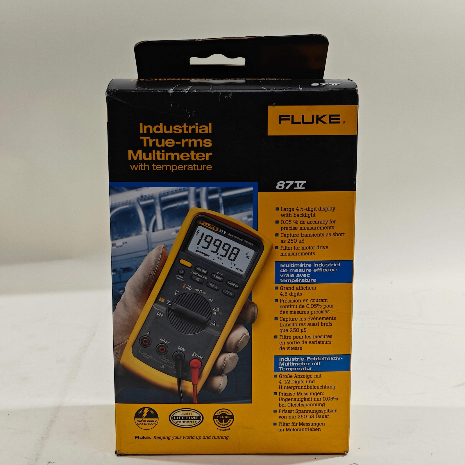 New Fluke 87V Industrial True-rms Digital Multimeter with temperature