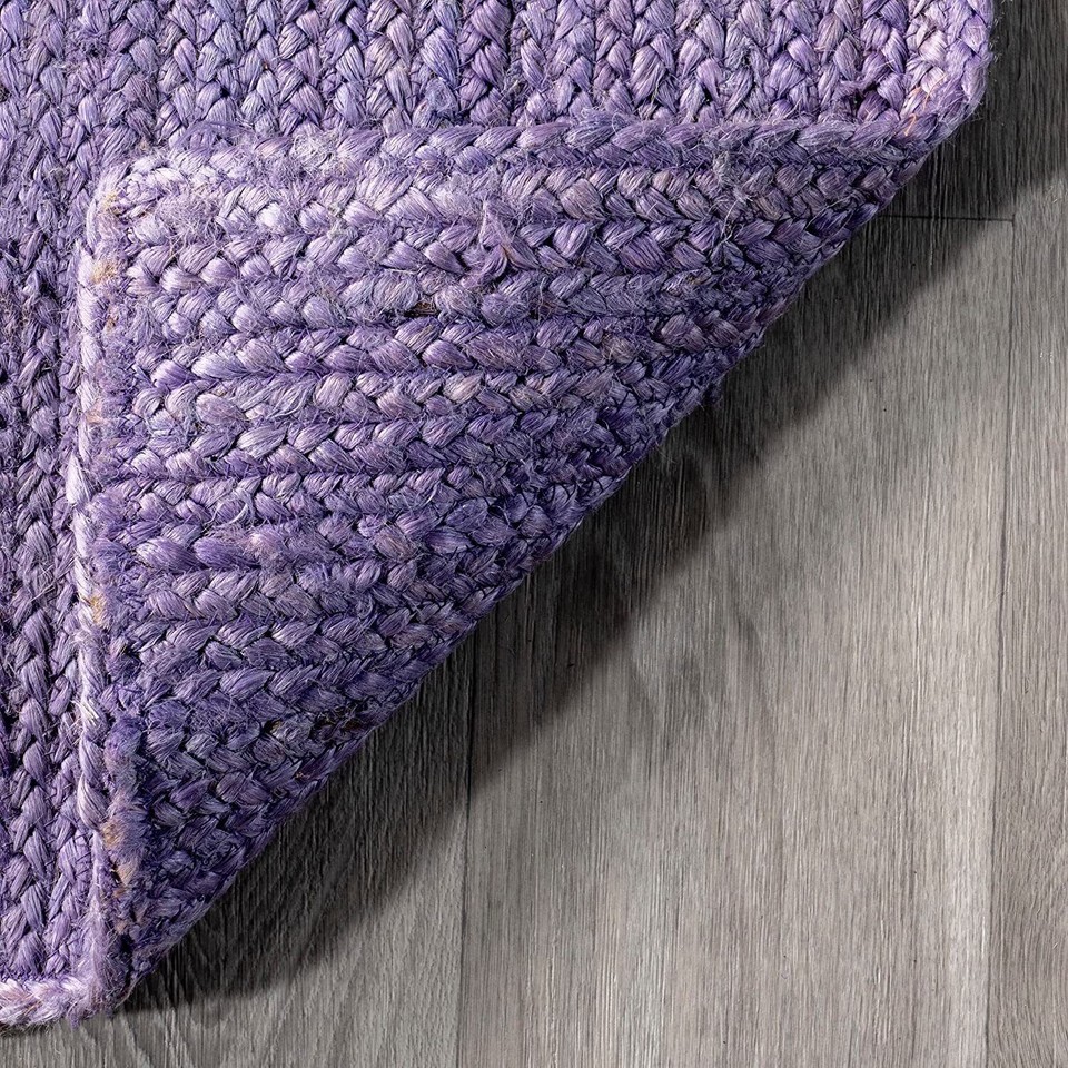 Rug Carpet Purple Color Braided Rectangle Runners Farmhouse Area Rug ...