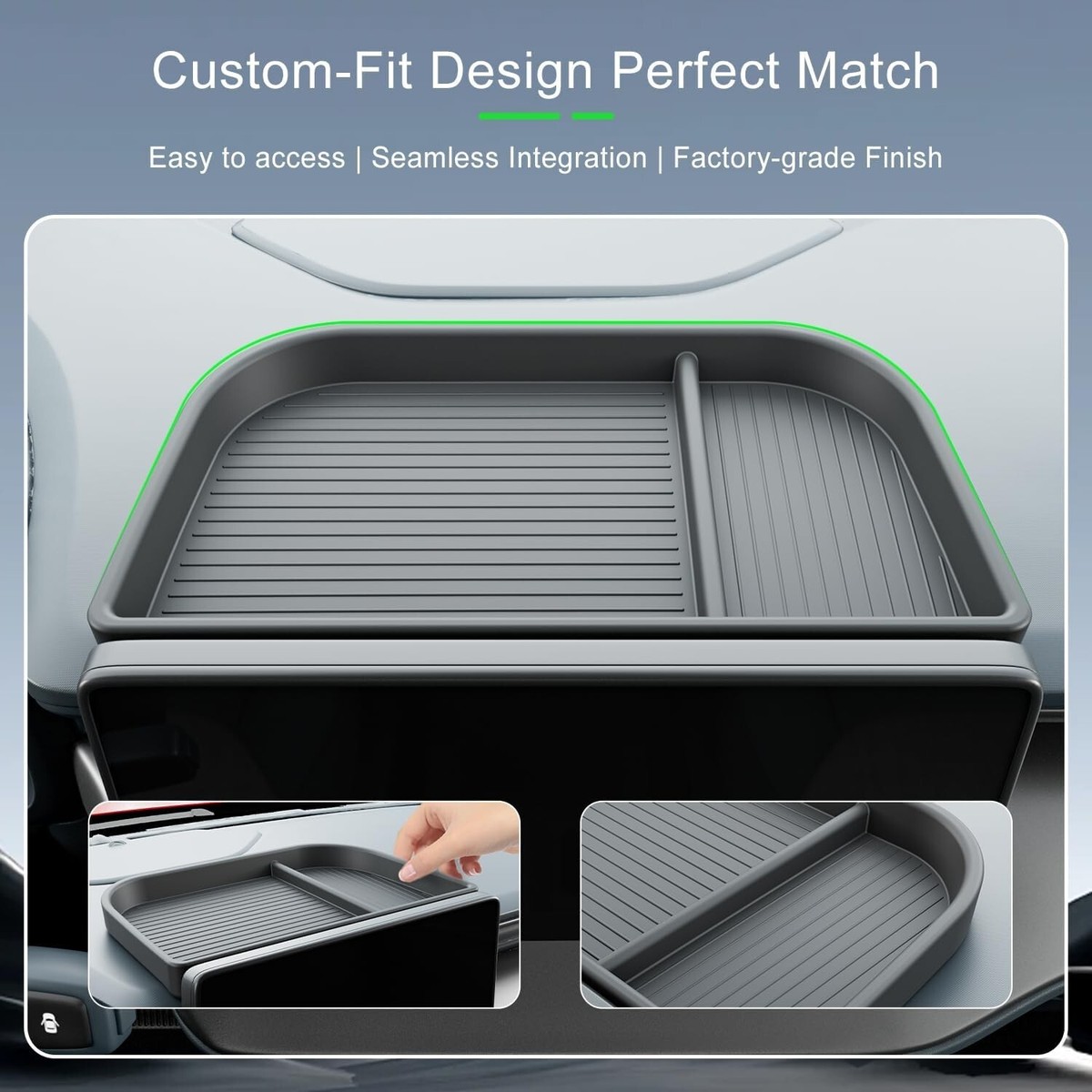 Car Dashboard Storage Box Silicone Dashboard Storage Organizer For 2025 ...
