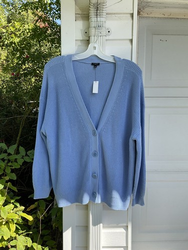 NWT Talbots Pretty Light Blue V-Neck Cardigan Long Sleeve Sweater 3X ...