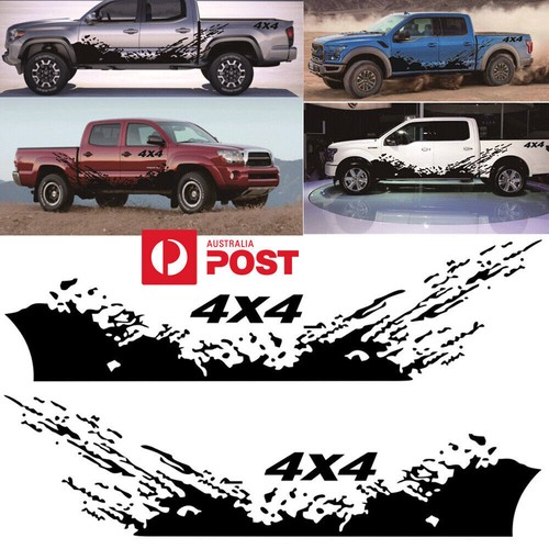 Black Vinyl Decal Splash Graphic Sticker For 4x4 Off Road Pickup Truck ...