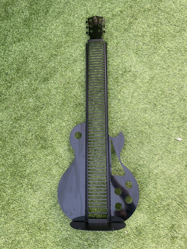 Vintage Atlantic Les Paul Guitar Shaped CD Holder Tower Rack W/ Stand ...