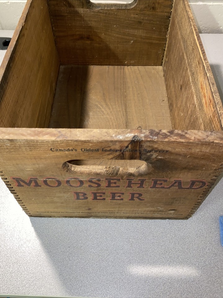 Vintage Moosehead Beer Canadian Lager Wooden Beer Crate Box With ...