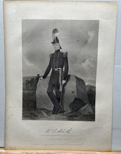 1867 National Portrait Gallery General William Worth Original Engraving ...