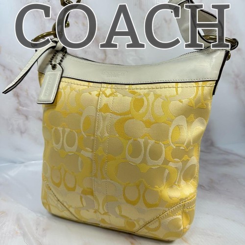 Rare Color COACH One Shoulder Bag Signature Yellow | eBay