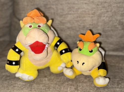 Super Mario King BOWSER & BOWSER Junior Plush Set Nintendo Lot Of 2 ...