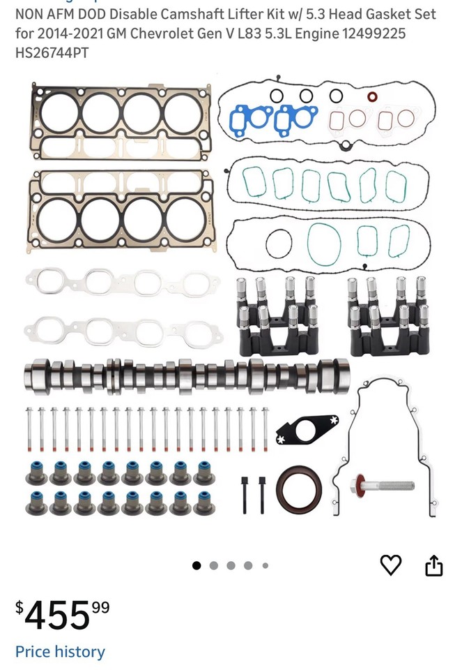 AFM deleted Kit Camshaft Lifters Kit for 2014-2021 GMC Chevrolet Gen V ...