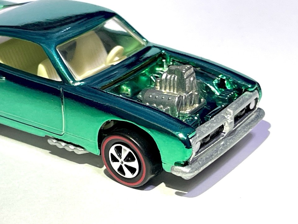 🔥VTG Hot Wheels Redline 1967 Custom Made Spectraflame Green Plymouth ...